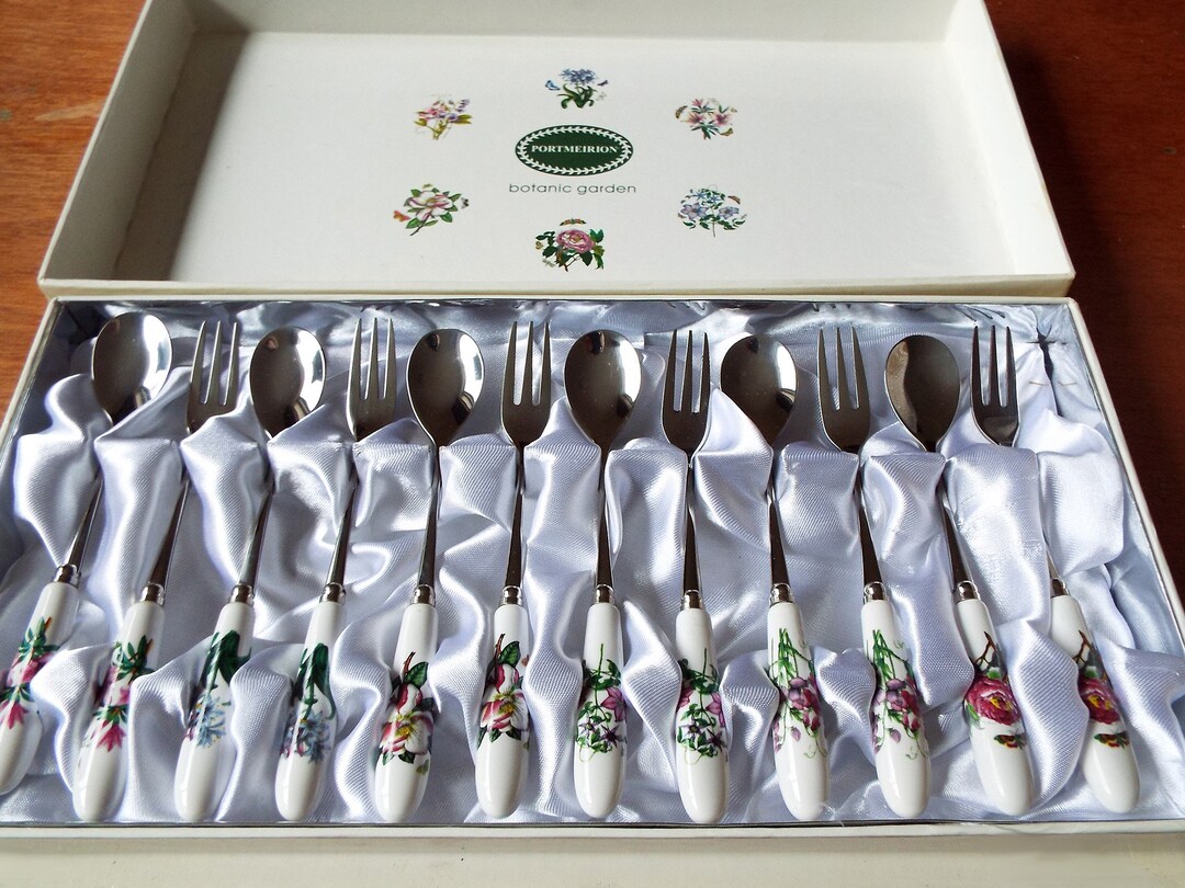 Portmeirion Pastry Spoons and Forks, New in Box - Etsy
