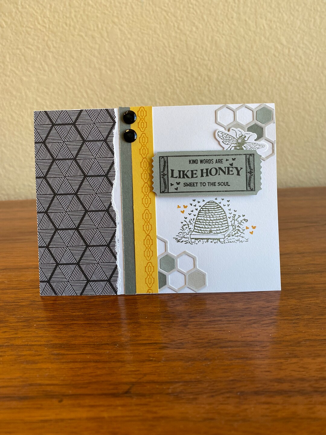 Homemade Bee Card; Homemade Bee Greeting Card; Bee Card - Etsy
