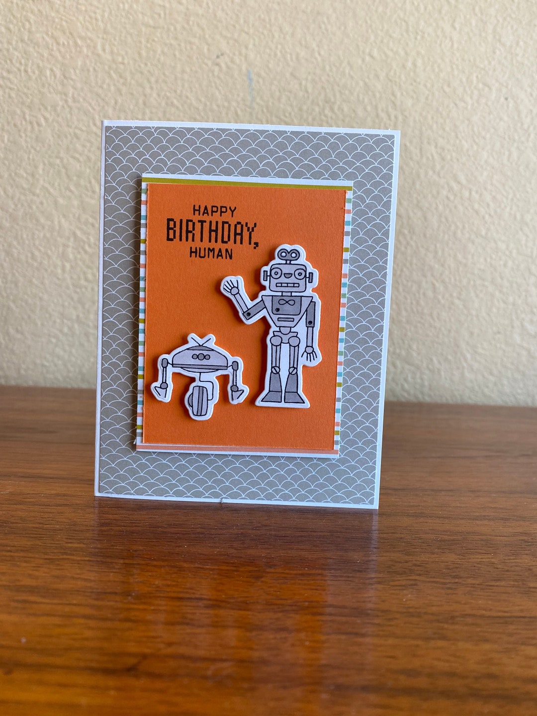 Homemade Robot Greeting Card; Homemade Birthday Robot Greeting Card ...