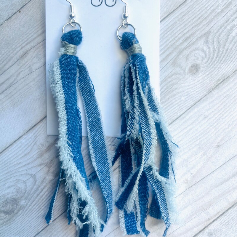 Denim Blue Earrings - Etsy