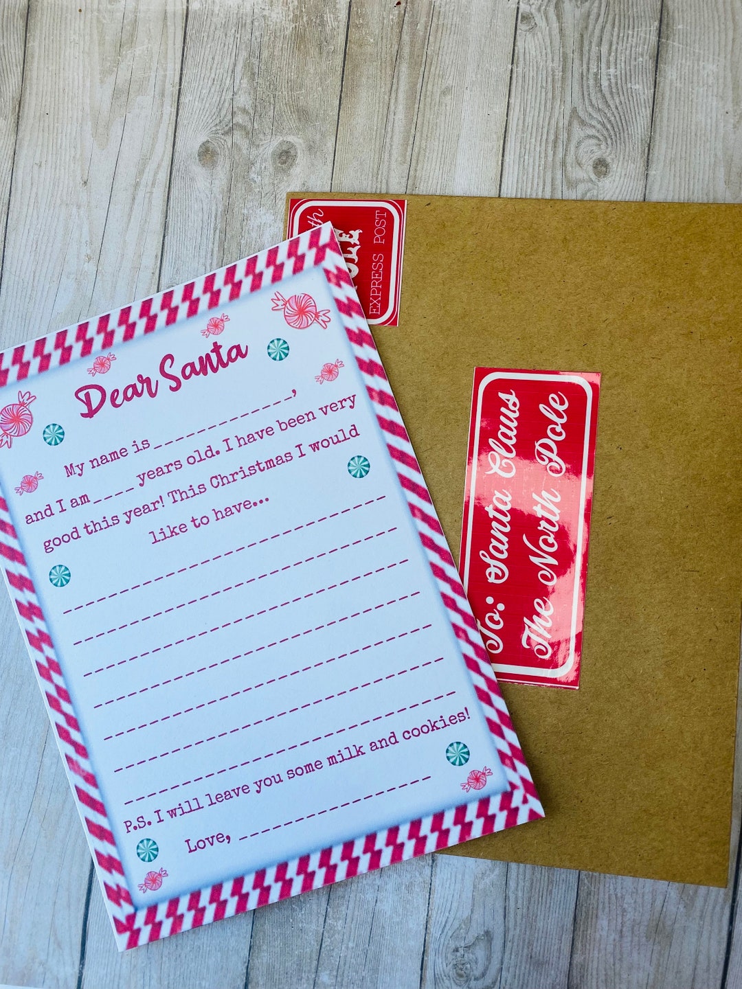 Letter to Santa Kit for Kids - Etsy