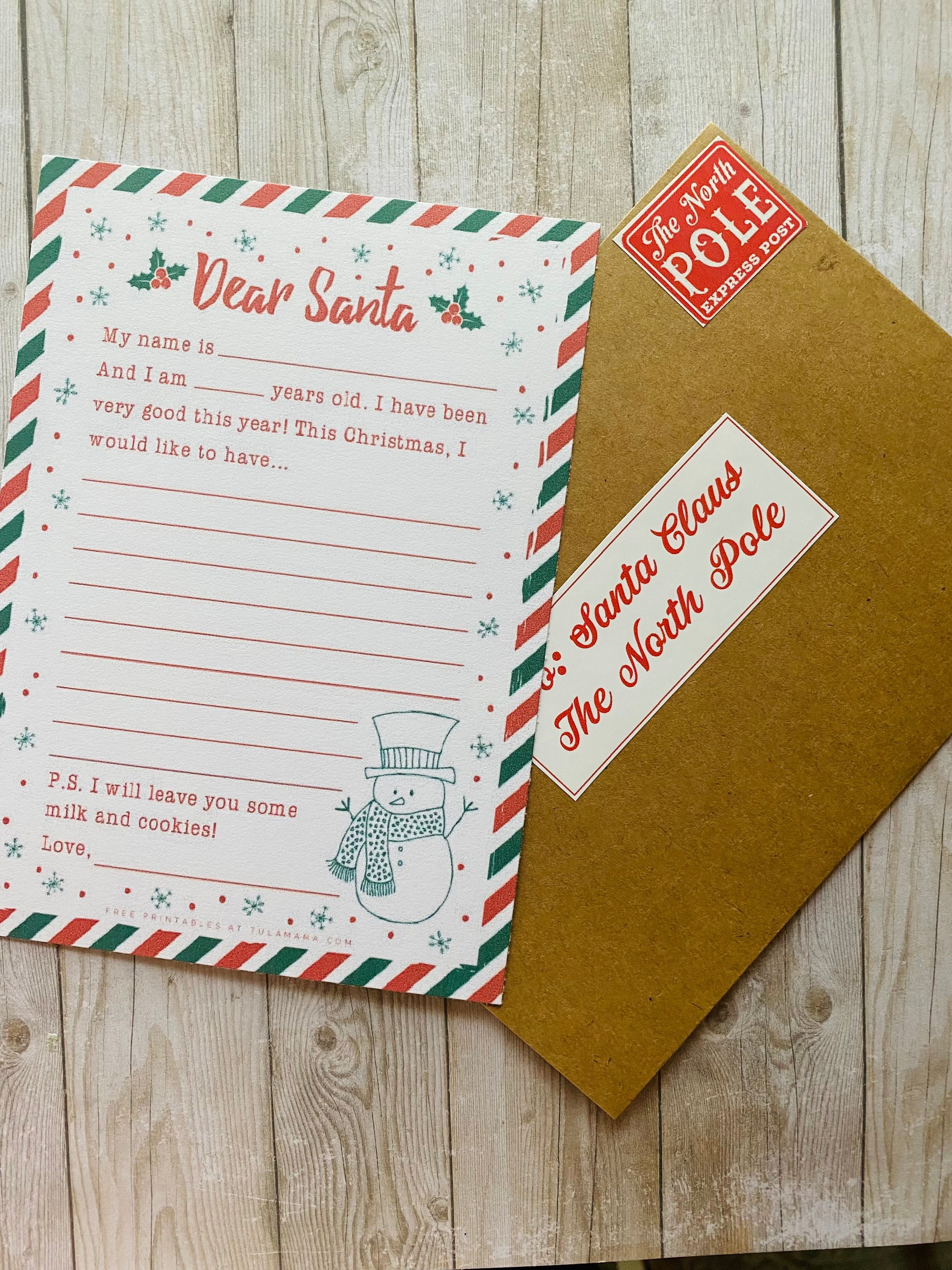 Letter to Santa Kit for Kids - Etsy