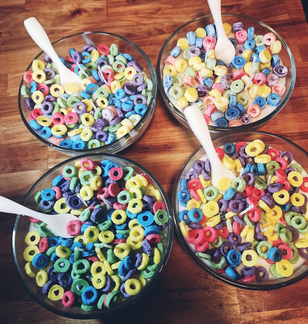 Fruit Loops Cereal Bowl Candle / Wax Melt Set Large - Etsy