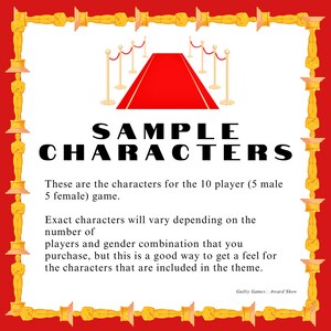 Award Show Murder Mystery Party Game - Digital Files Delivered via ...