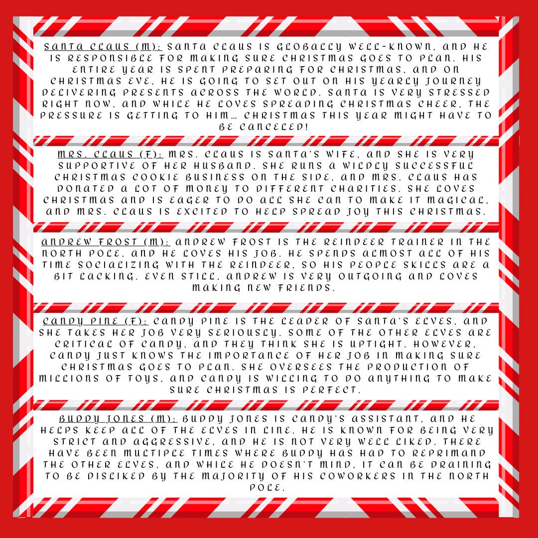 Christmas at the North Pole Murder Mystery Party Game, Family-friendly ...