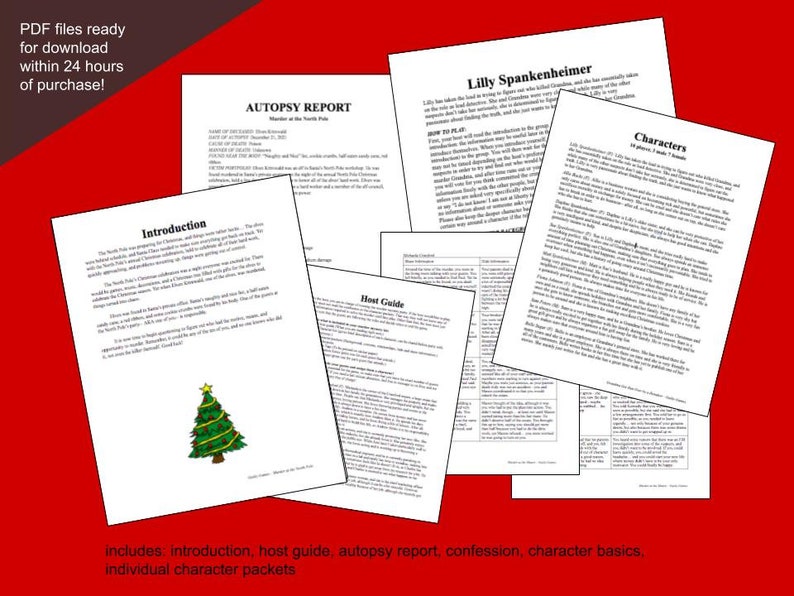 Christmas at the North Pole Murder Mystery Party Game - Etsy