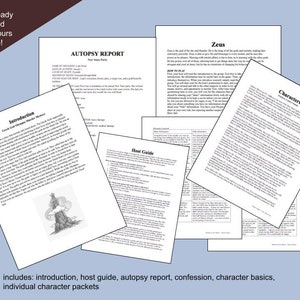 Greek Gods Murder at Mount Olympus Party Murder Mystery Party - Etsy