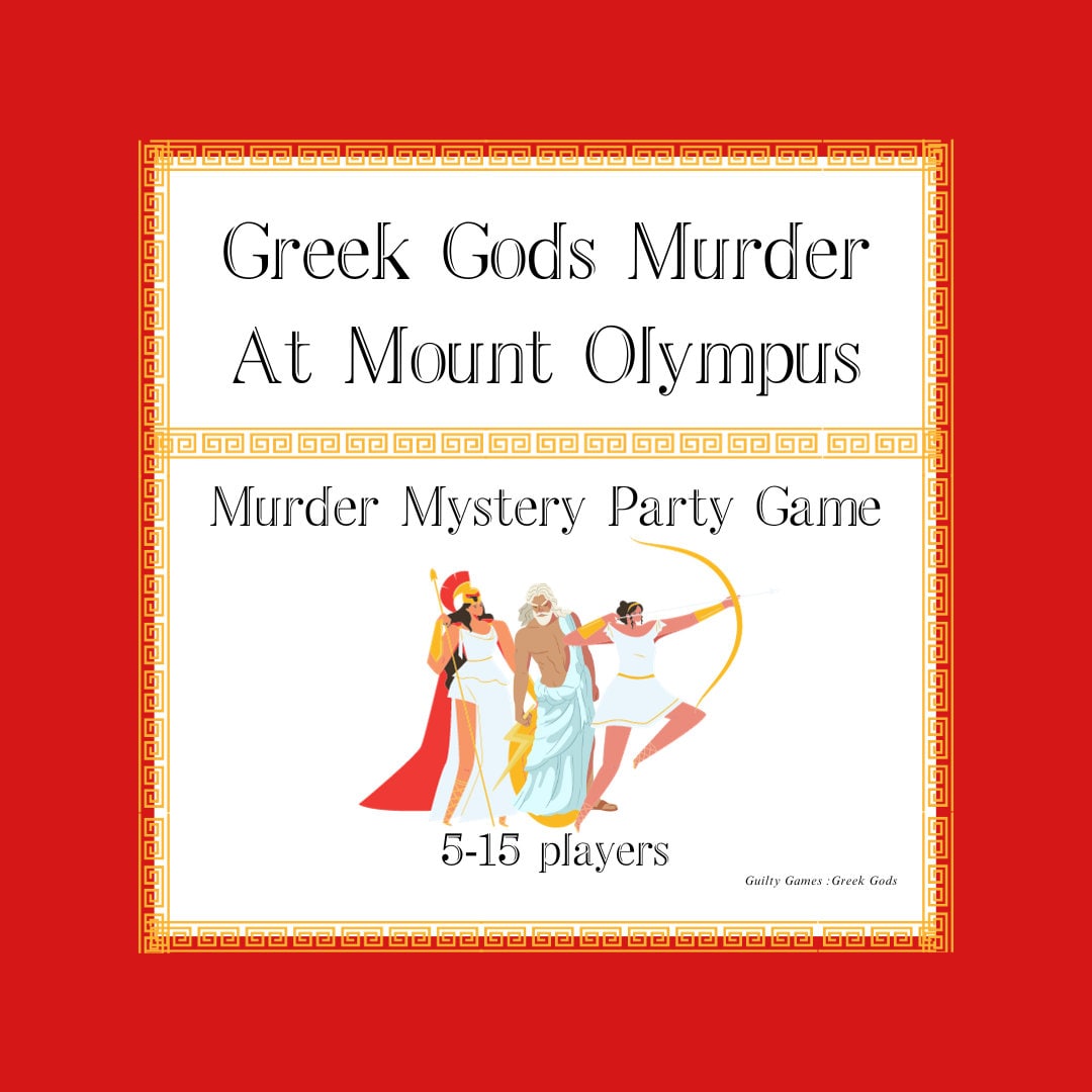 Greek Gods Murder at Mount Olympus Party Murder Mystery Party Game ...