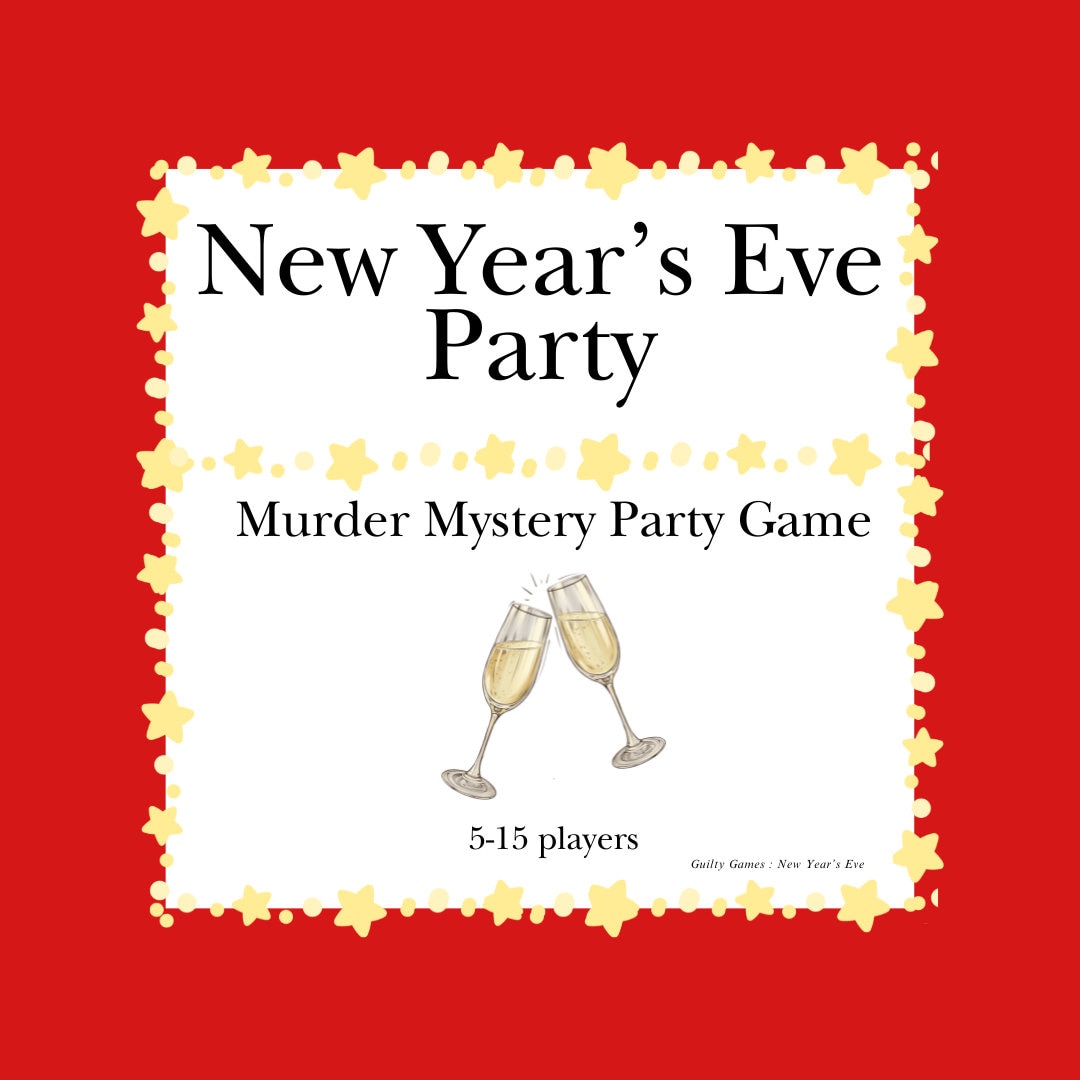New Year's Eve Murder Mystery Party Game - Digital Files Delivered ...