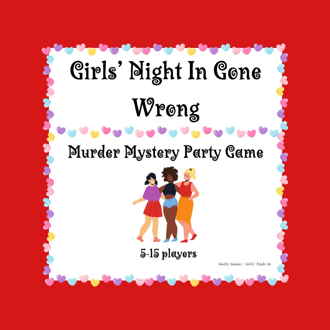 Murder at the Girl's Night in Murder Mystery Party Game - Digital Files ...