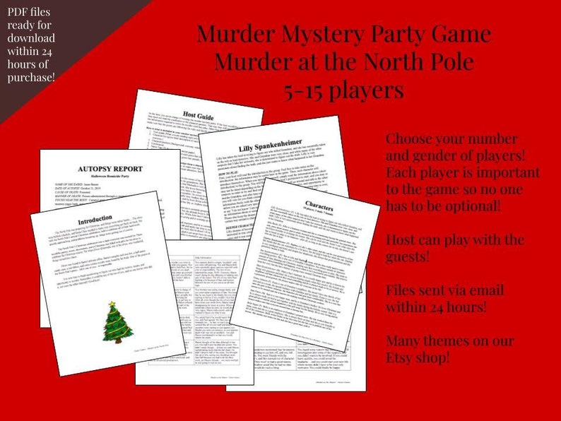 Christmas at the North Pole Murder Mystery Party Game - Etsy