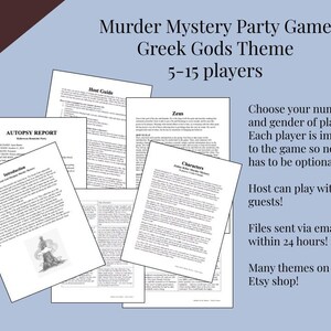 Greek Gods Murder at Mount Olympus Party Murder Mystery Party - Etsy