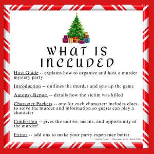 Christmas at the North Pole Murder Mystery Party Game, Family-friendly ...