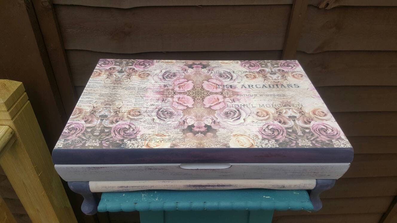 Antique large keepsake box,cutlery box upcycled.1900.jewelry box ...