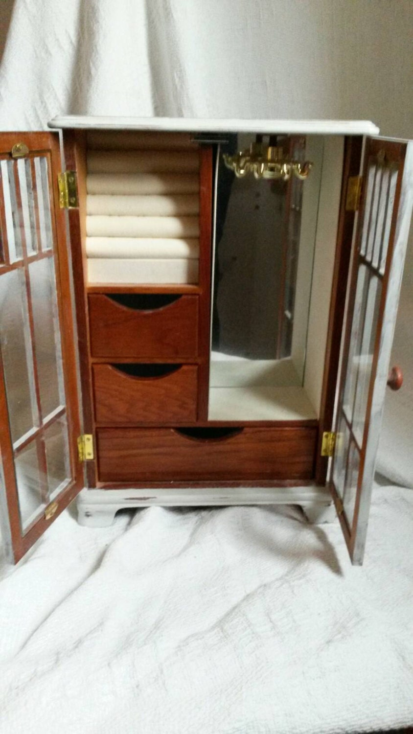 Rustic jewellery box,rustic jewelry cabinet.butterfly box,vintage ...