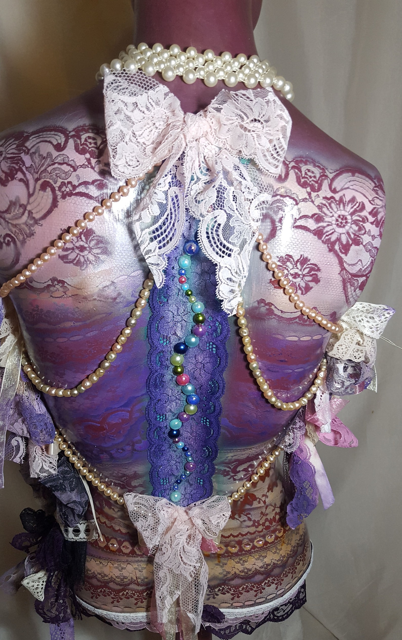 Decorated Vintage Female Mannequin.shabby Chic Mannequin.armoire Dress ...