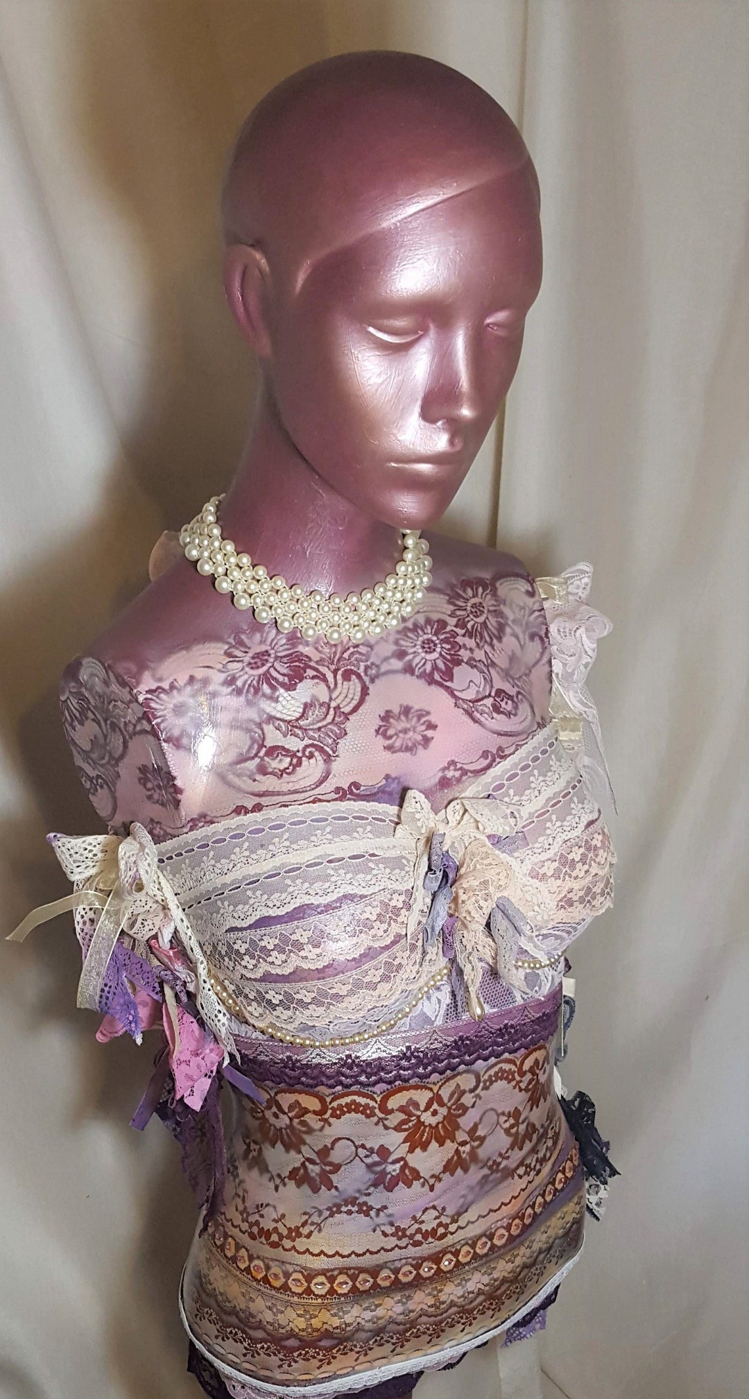 Decorated Vintage Female Mannequin.shabby Chic Mannequin.armoire Dress ...