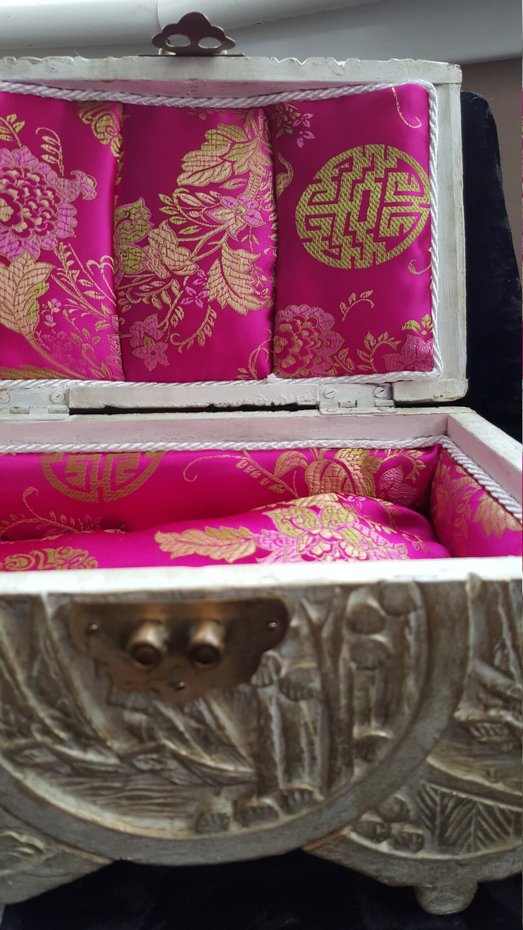 Oriental jewellery box,Antique oriental chest.asian box.RARE ...