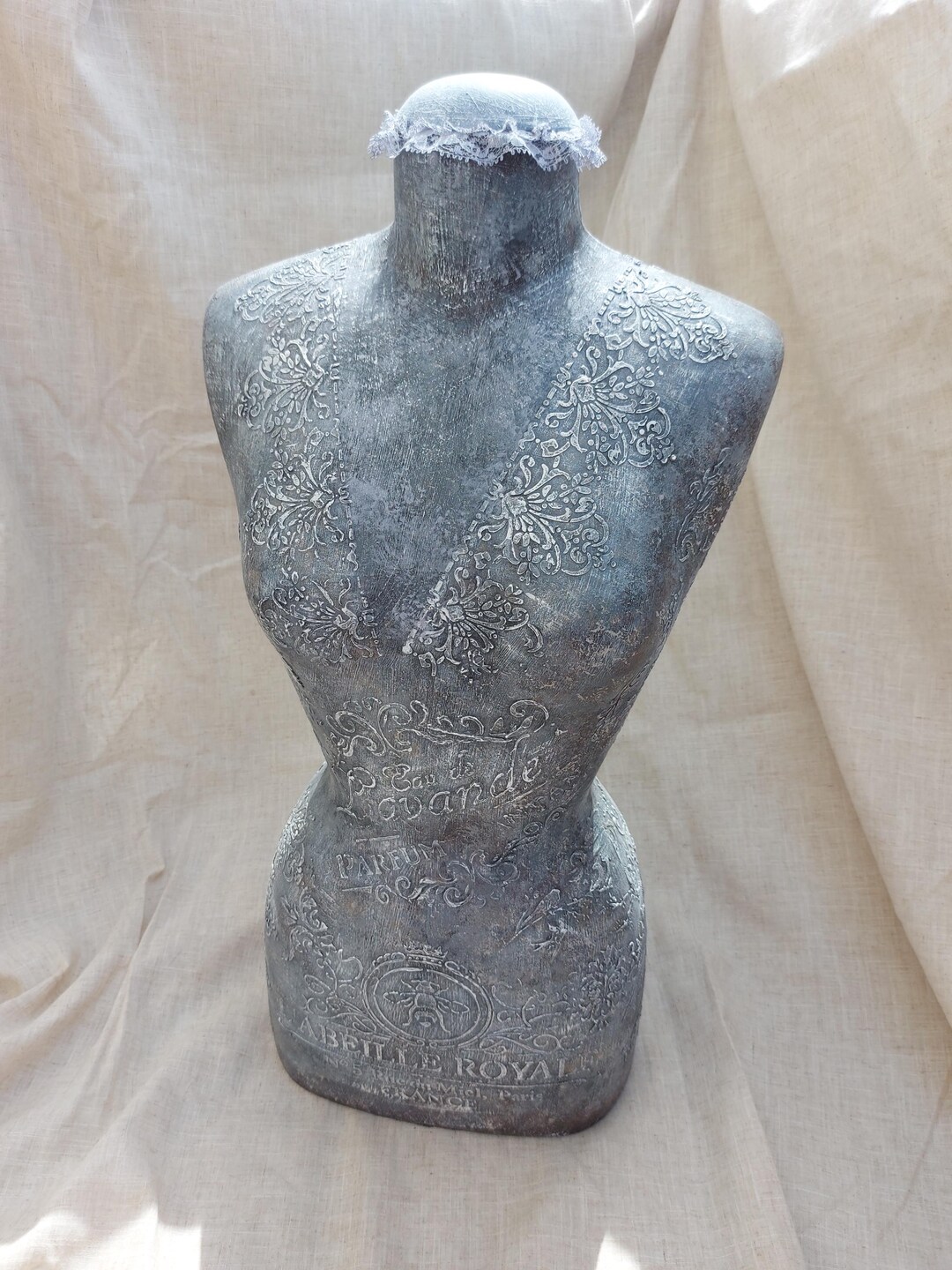 Female Shabby Chic Display Mannequin Bust. French Mannequin.table Top ...