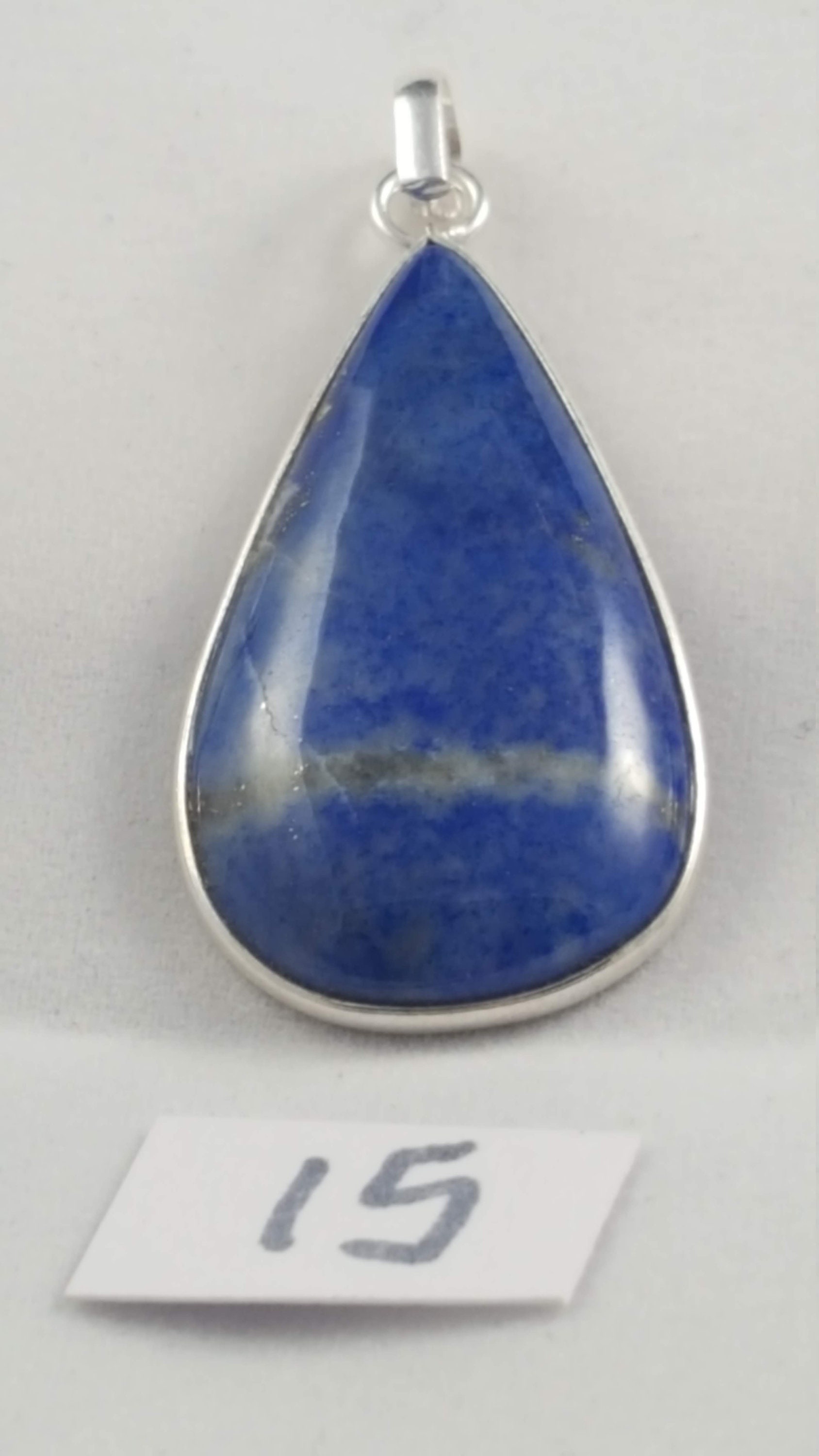 Natural light Blue Lapis Lazuli Gemstone Pendants, 925 Solid Sterling ...