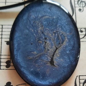 Large Oval Pendant.abstract Art Pendant,fluid Art Pendant,necklace ...