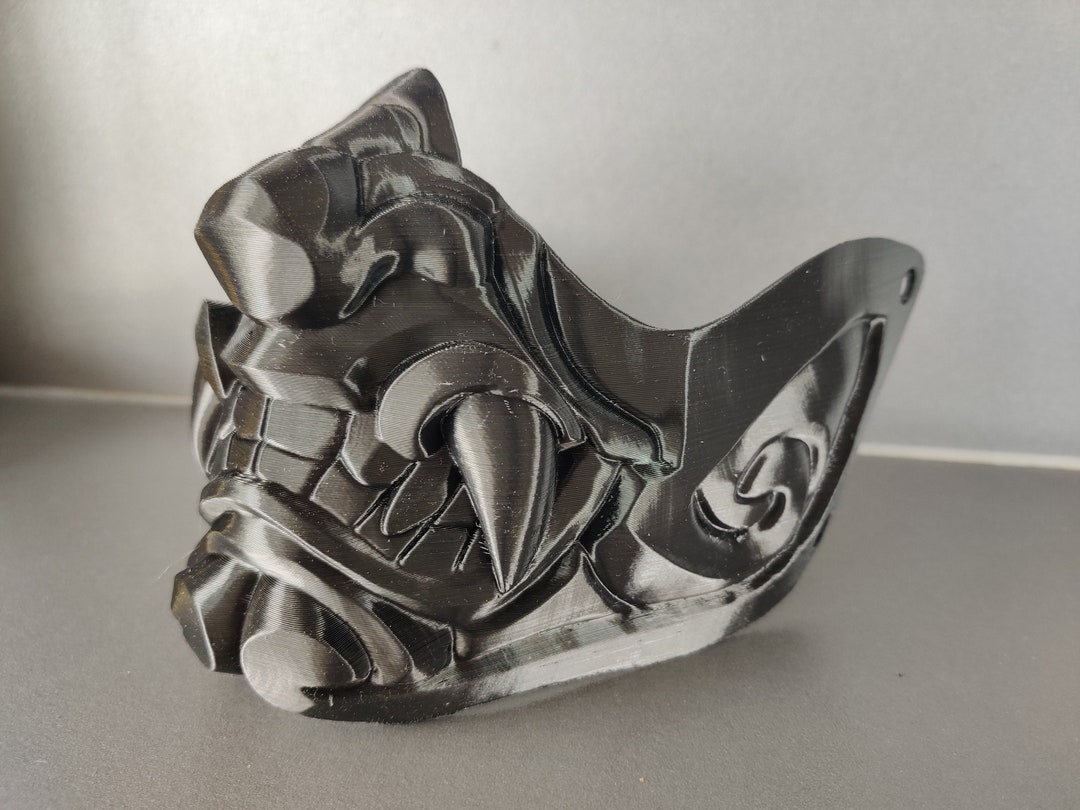 Customizable 3D Printed Samurai Mempo Mask - DIY Kit for Cosplay ...