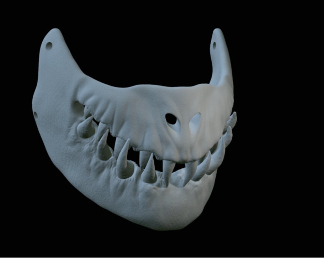 Horror Mask Available in Three Colors: Black, White, Gray Exceptionally ...