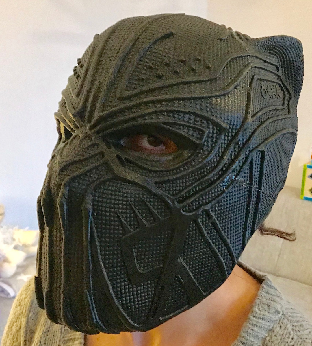 Black Panther Mask 3D Printed DIY Kit 2 Parts - Etsy