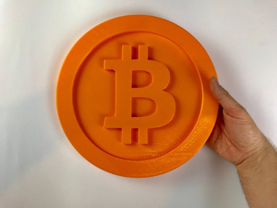 3D Printed Bitcoin Sign Perfect for Your Wall Office | Etsy