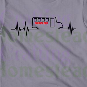 School Bus Heartbeat / Pulse Life Heart Beat Love Drive Driving ...