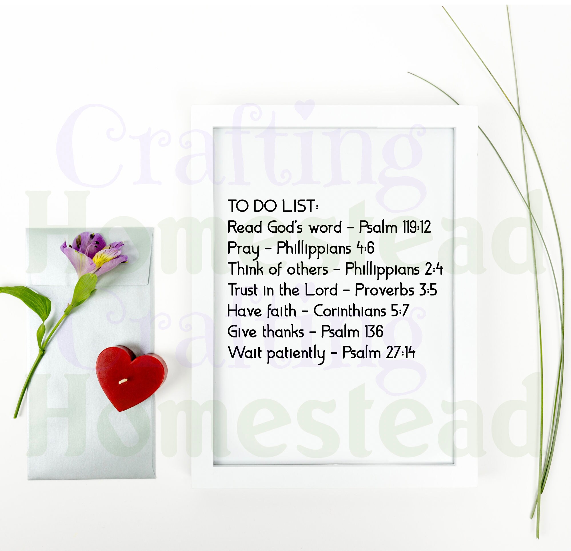 To Do List Read God Word Pray Think Others Trust the Lord Have Faith ...