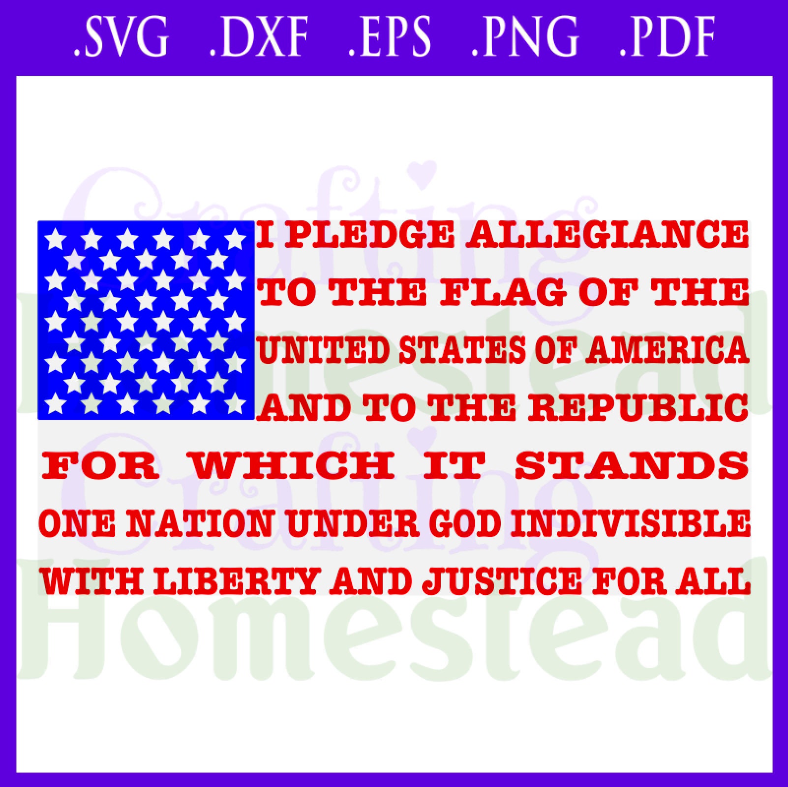 USA United States America Flag Pledge of Allegiance Stars Stripes Old ...