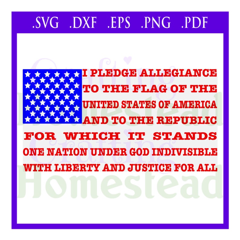 USA United States America Flag Pledge of Allegiance Stars Stripes Old ...