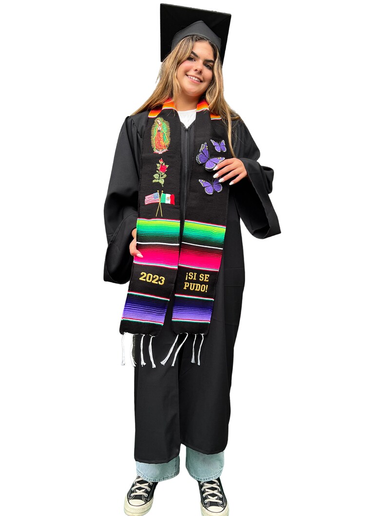 Class of 2023 Mexican Zarape Sash Stole Graduation Gift Embroidered ...