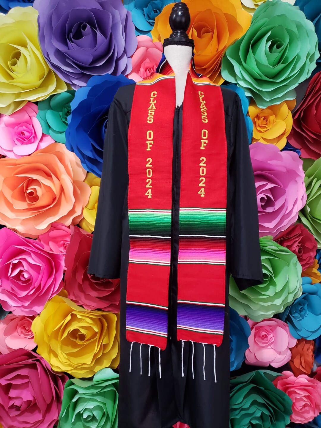 RED Mexican Zarape Sarape Class of 2025 Graduation Gift One Day ...
