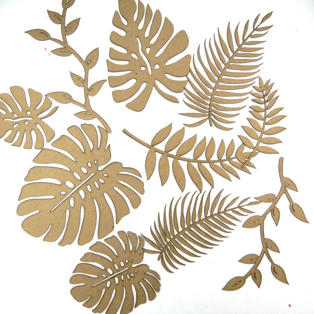 Templete Flower Leaves Cut in Chipboad Pattern Leaves Digital Down Load ...