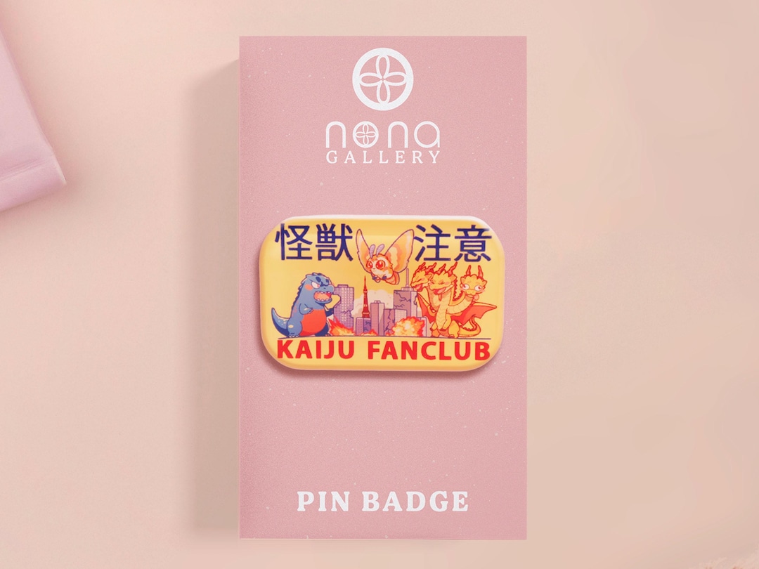 Kaiju Fanclub Pin Badge: Godzilla, Mothra, and King Ghidorah - Etsy UK
