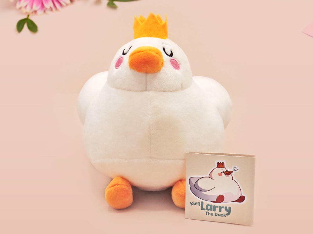 King Larry Duck Plushie | Gosoe Emotional Support Stuffed Animal - Etsy