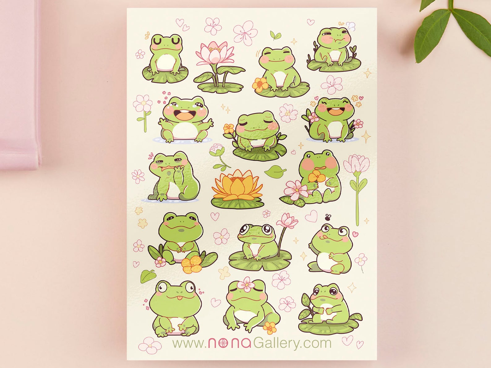 Cute Frog Sticker Sheet | Kawaii Pastel Froggo Stickers - Etsy