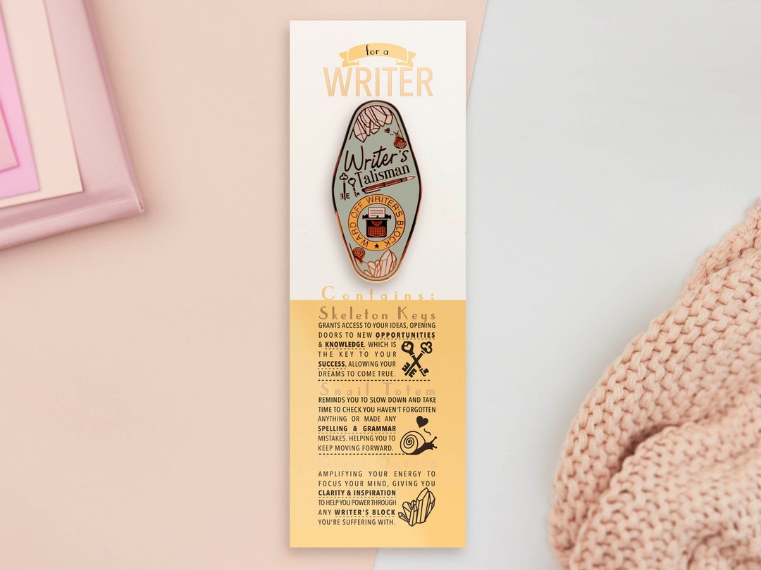 Writer Talisman Enamel Pin: Bookish Gift for Authors - Etsy
