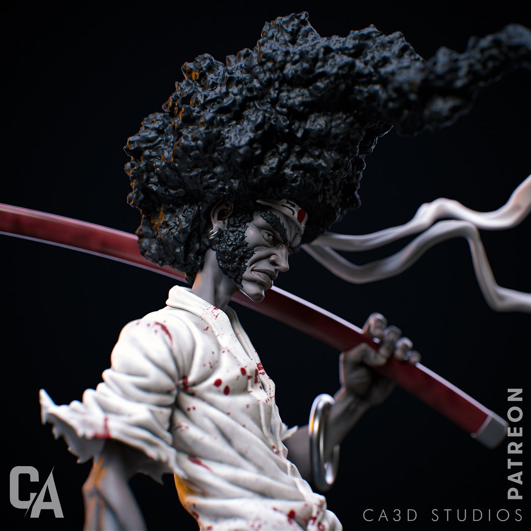 Afro Samurai 3D Print Fan Art Statue Model CA3D Studios - Etsy