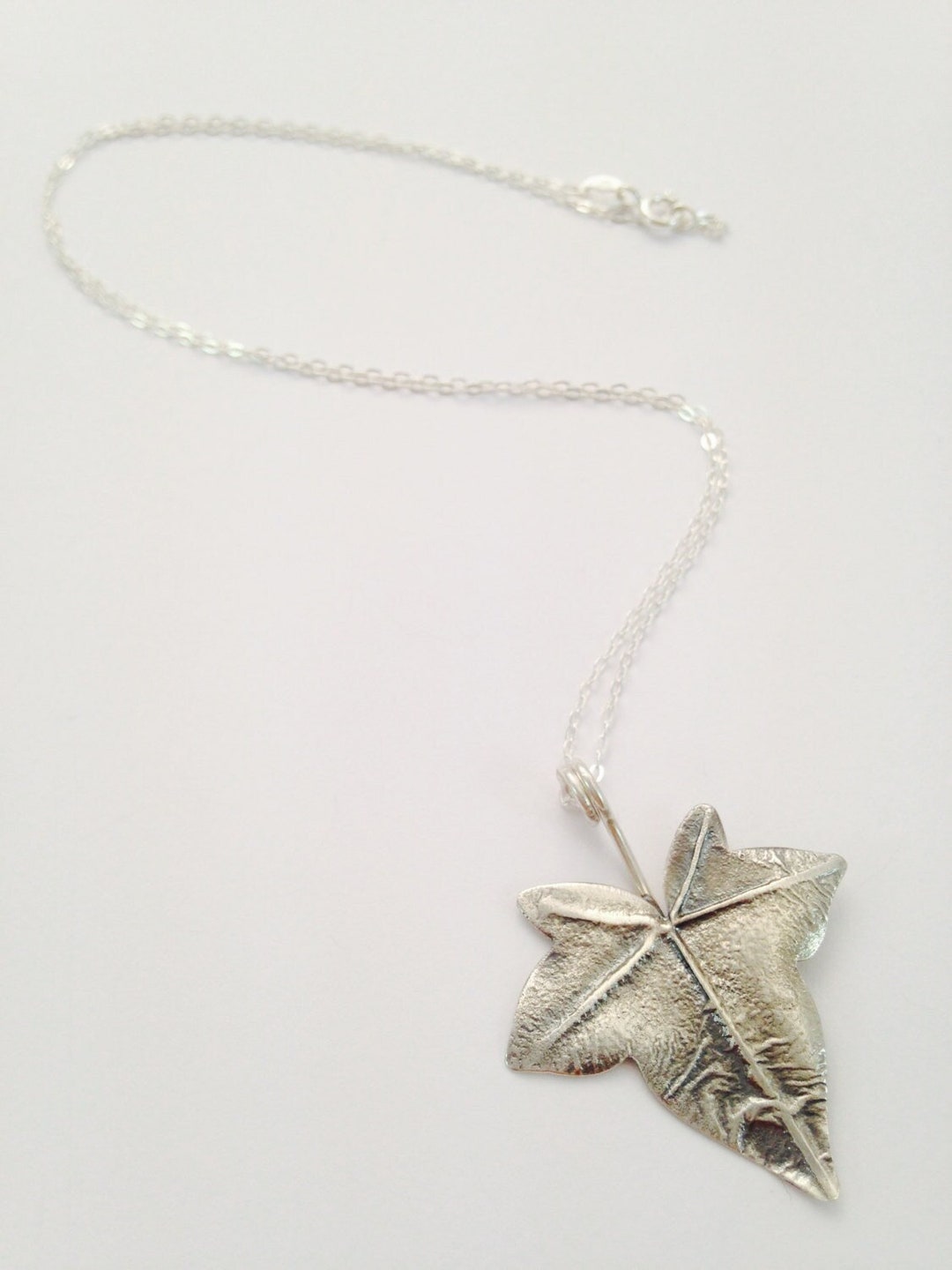 Ivy Necklace, Silver Ivy Leaf, Silver Necklace, Ivy Pendant, Silver ...
