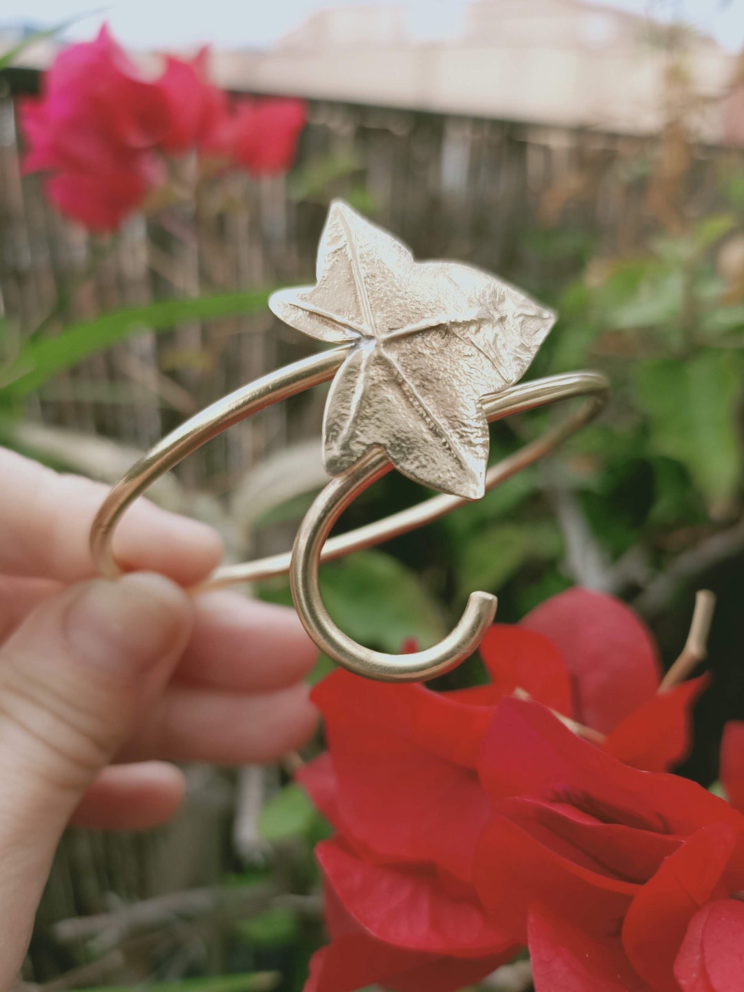 Ivy Bracelet, Bronze Arm Cuff, Leaf Arm Cuff, Upper Arm Cuff, Wedding ...