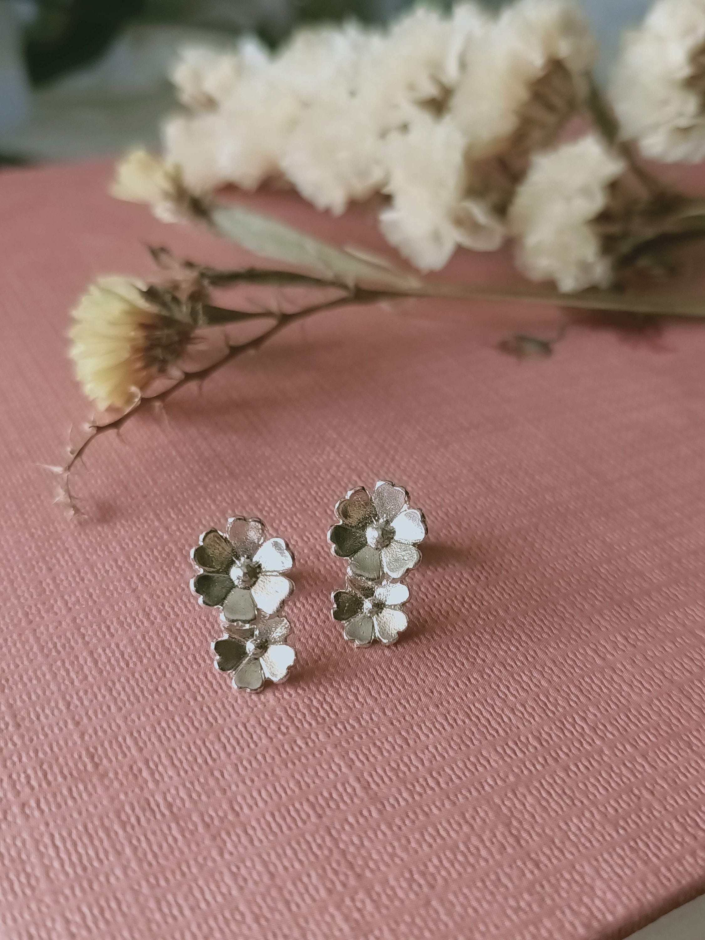 Little Stud Earrings, Little Flower Stud, Dainty Earrings, Bridesmaid ...