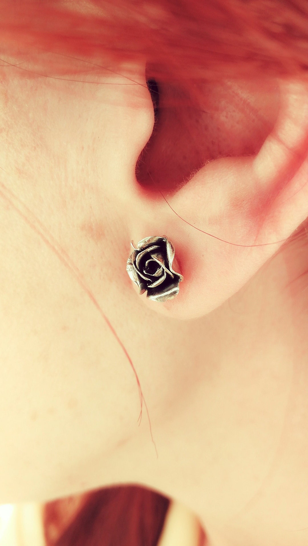 Blooming Rose, Bohemian Rose Studs, Beauty and the Beast, Botanical ...