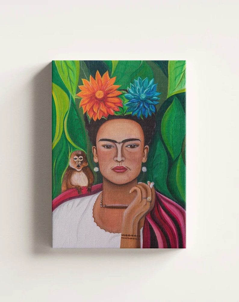 Frida Kahlo Art Print Mexican Culture Arte Mexicana Self Portrait Print ...