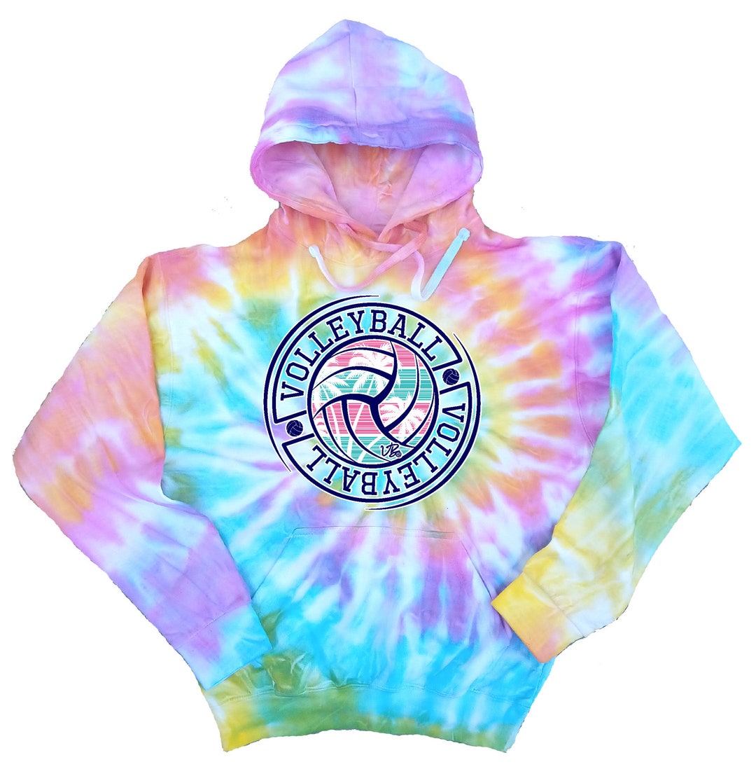 Pastel Rainbow Volleyball Hooded Sweatshirt - Etsy