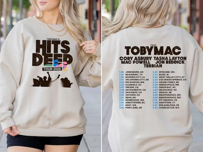 TobyMac Shirt Hits Deep Tour 2024 Sweatshirt TobyMac Tour 2024 ...