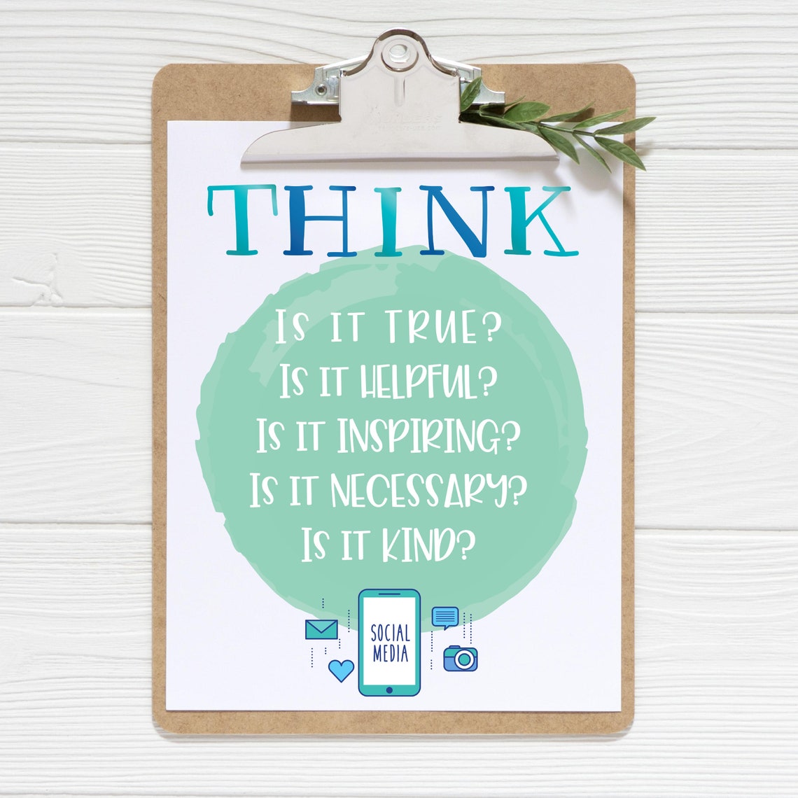 THINK Social Media Poster - Etsy Canada