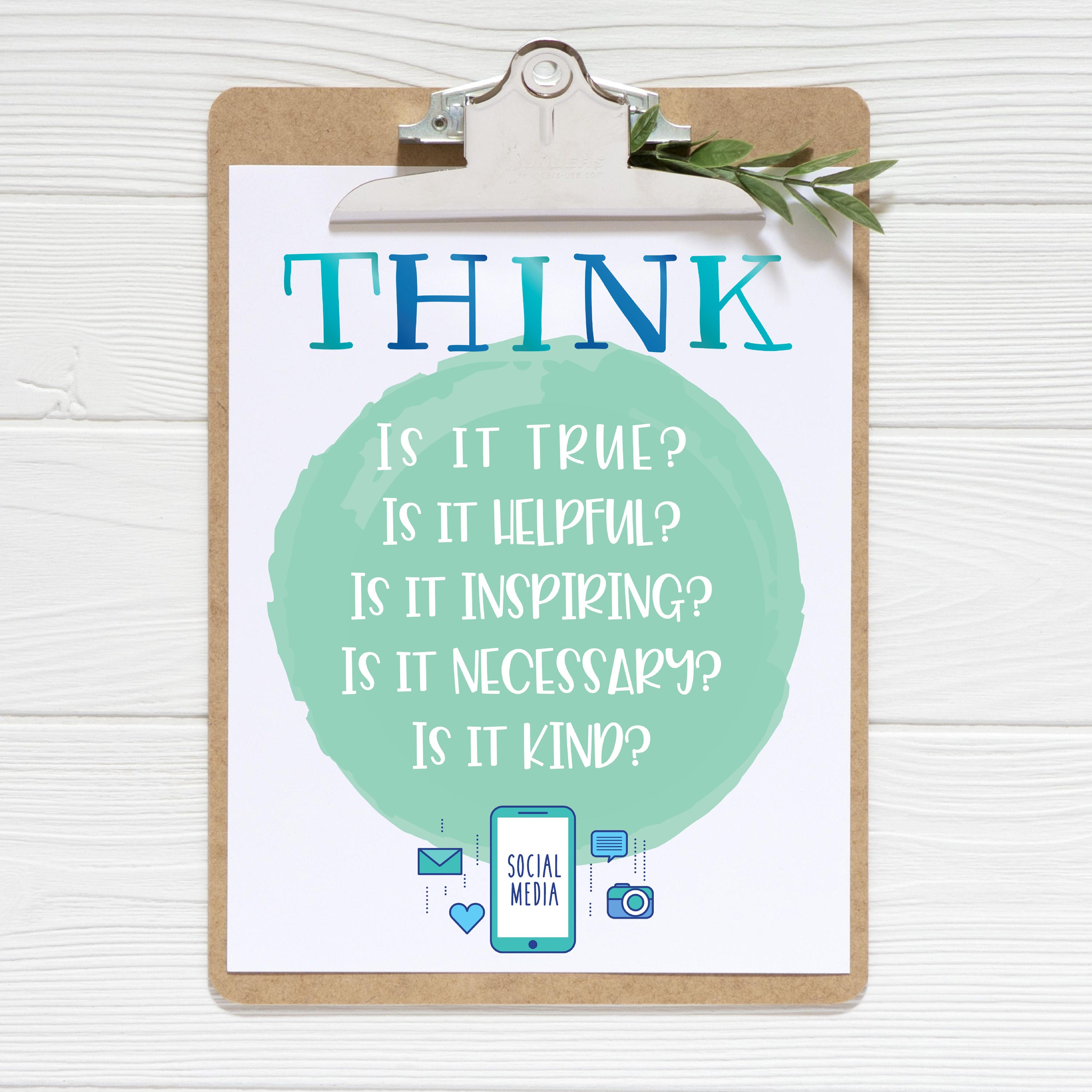 THINK Social Media Poster - Etsy Canada